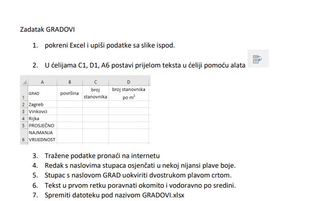 Infica2: Excel - zadaci